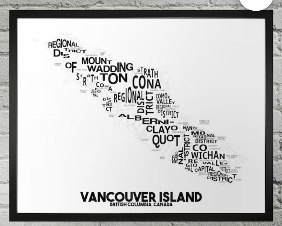 Damon D Chan Map Designs - Vancouver Island – Artisan Gifts & Flowers